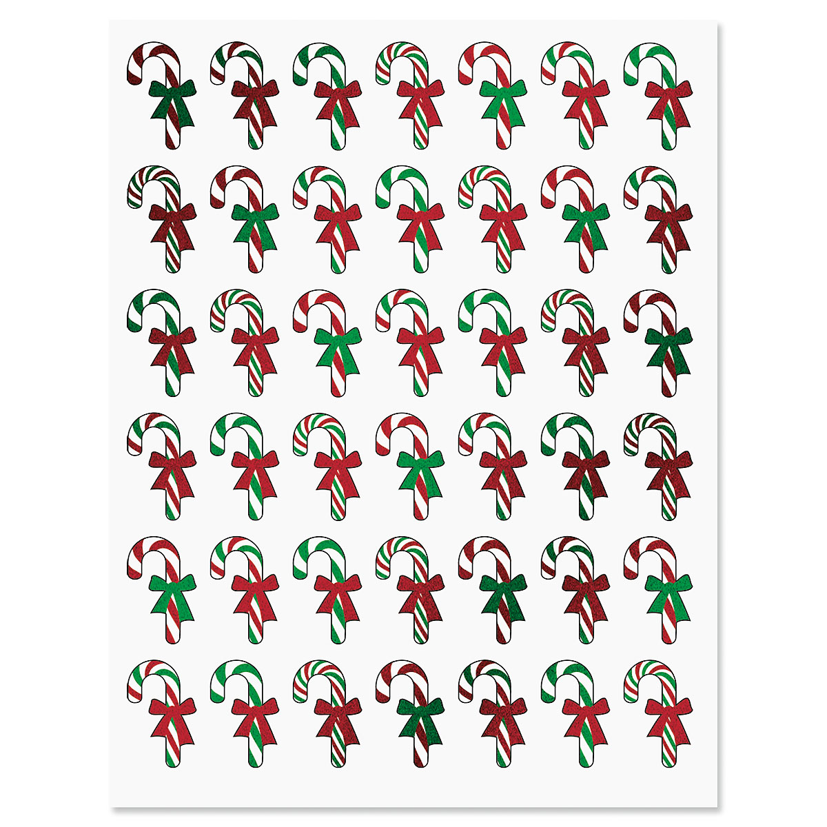 Candy Cane Foil Stickers - BOGO | Current Catalog