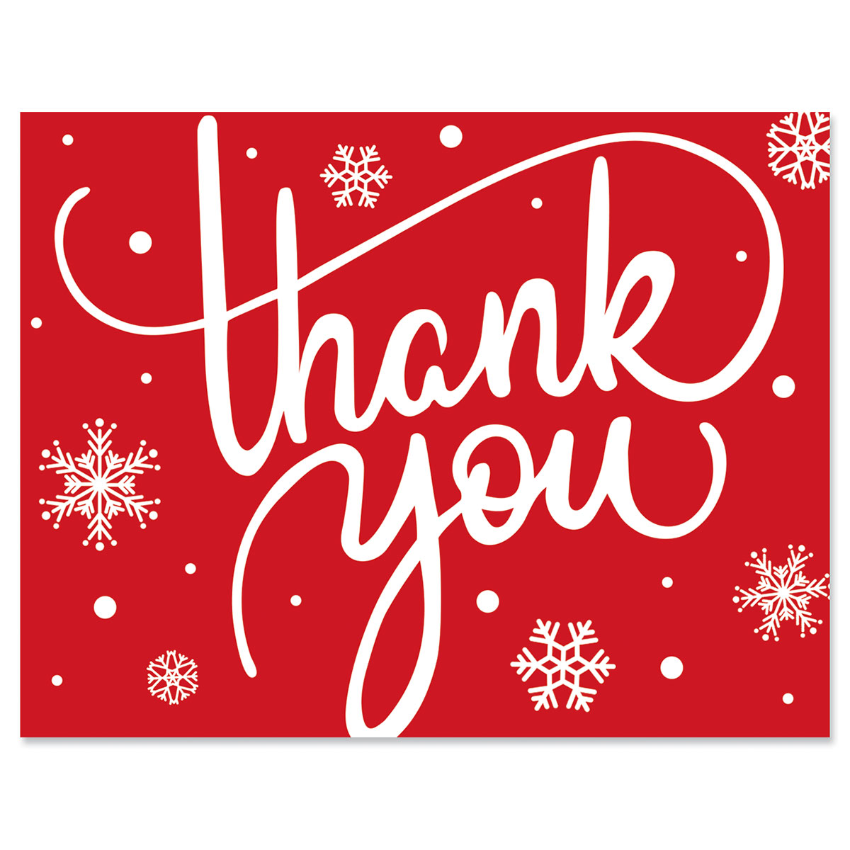 Red Snowflake Thank You Notecards | Current Catalog