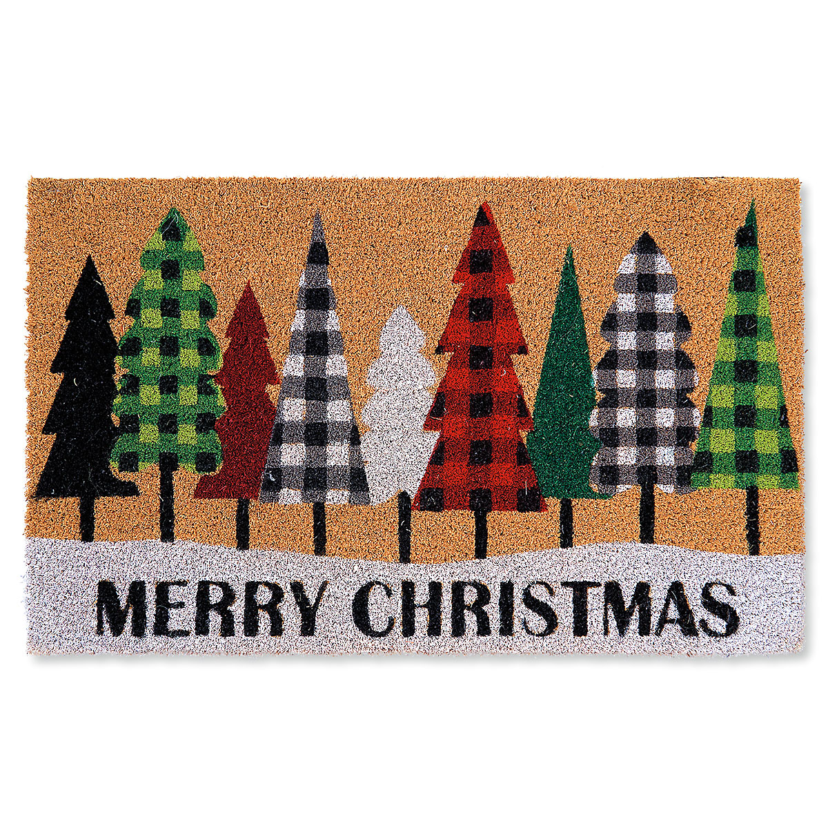 Buffalo Plaid Trees Coir Doormat | Current Catalog