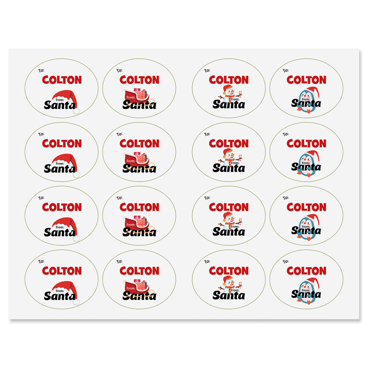 From Santa Personalized Gift Stickers | Current Catalog