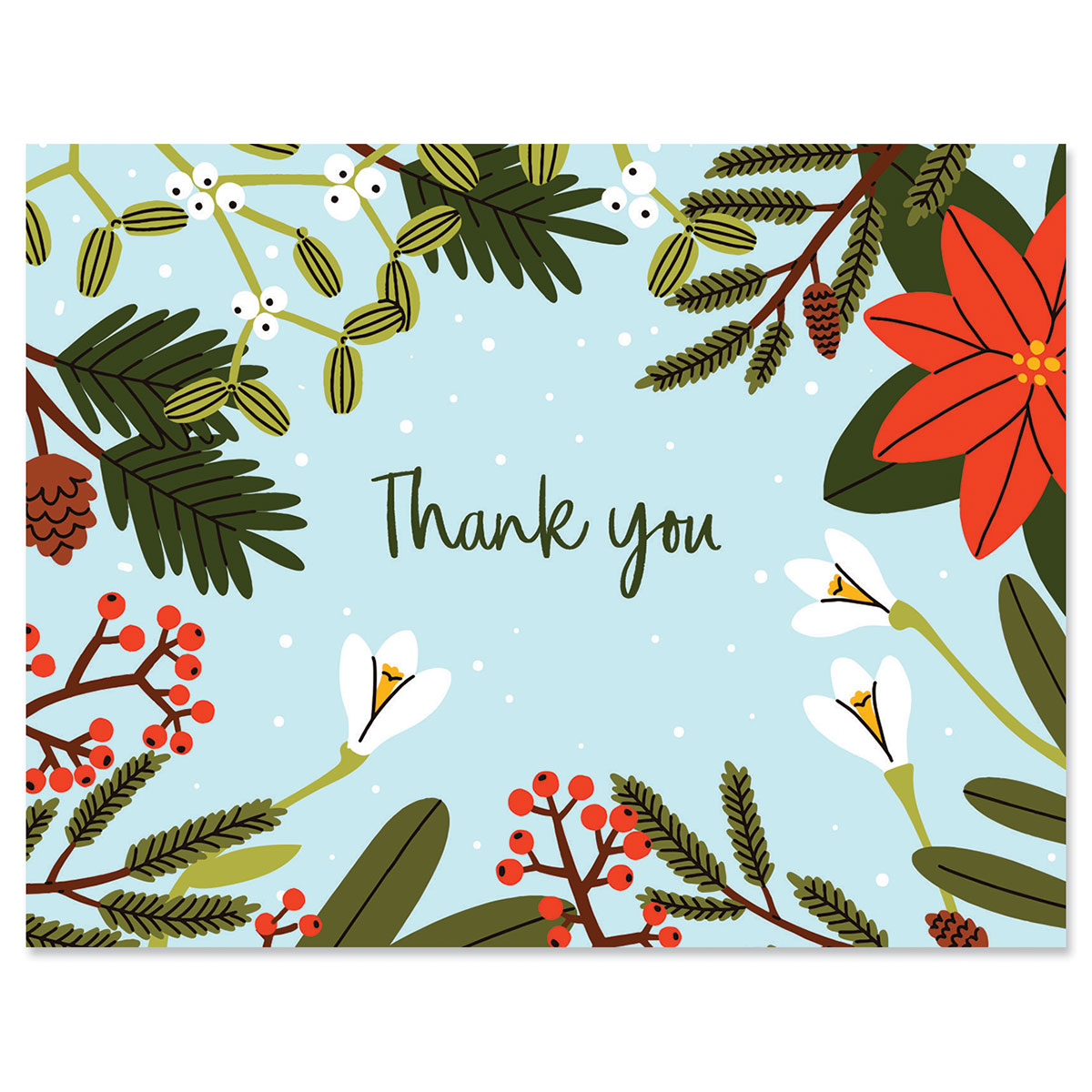 Winter Floral Thank You Note Cards | Current Catalog