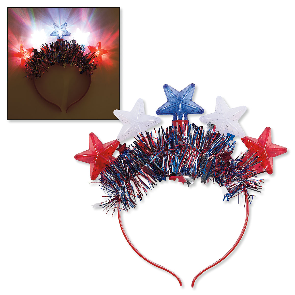 LED Patriotic Stars Headbands | Current Catalog