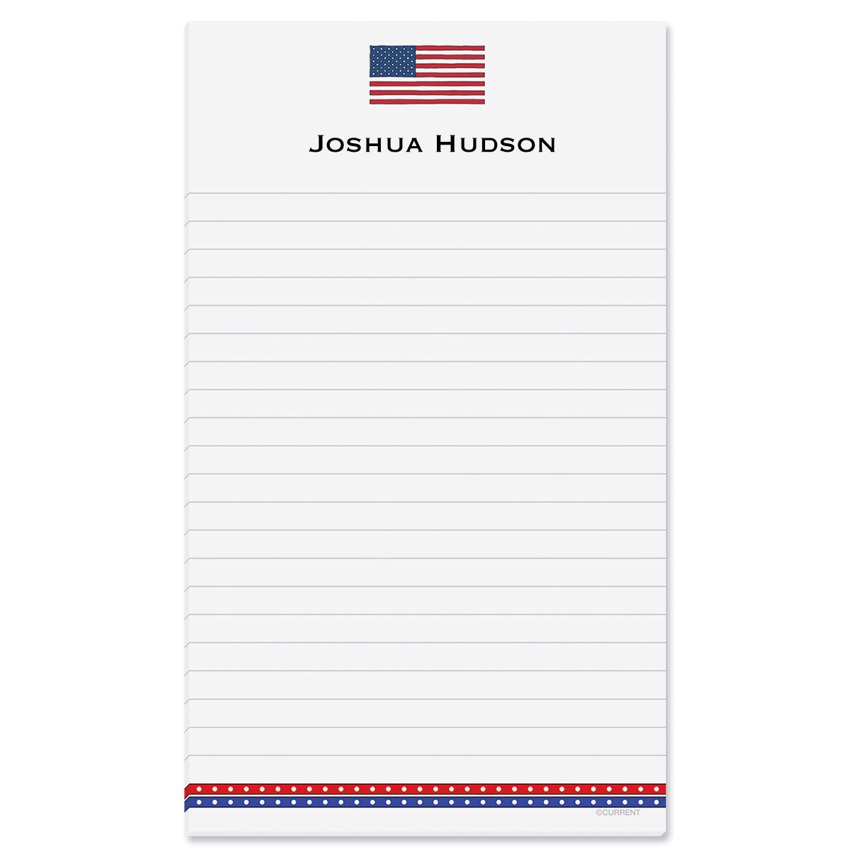 American Flag Personalized Notepad | Current Catalog