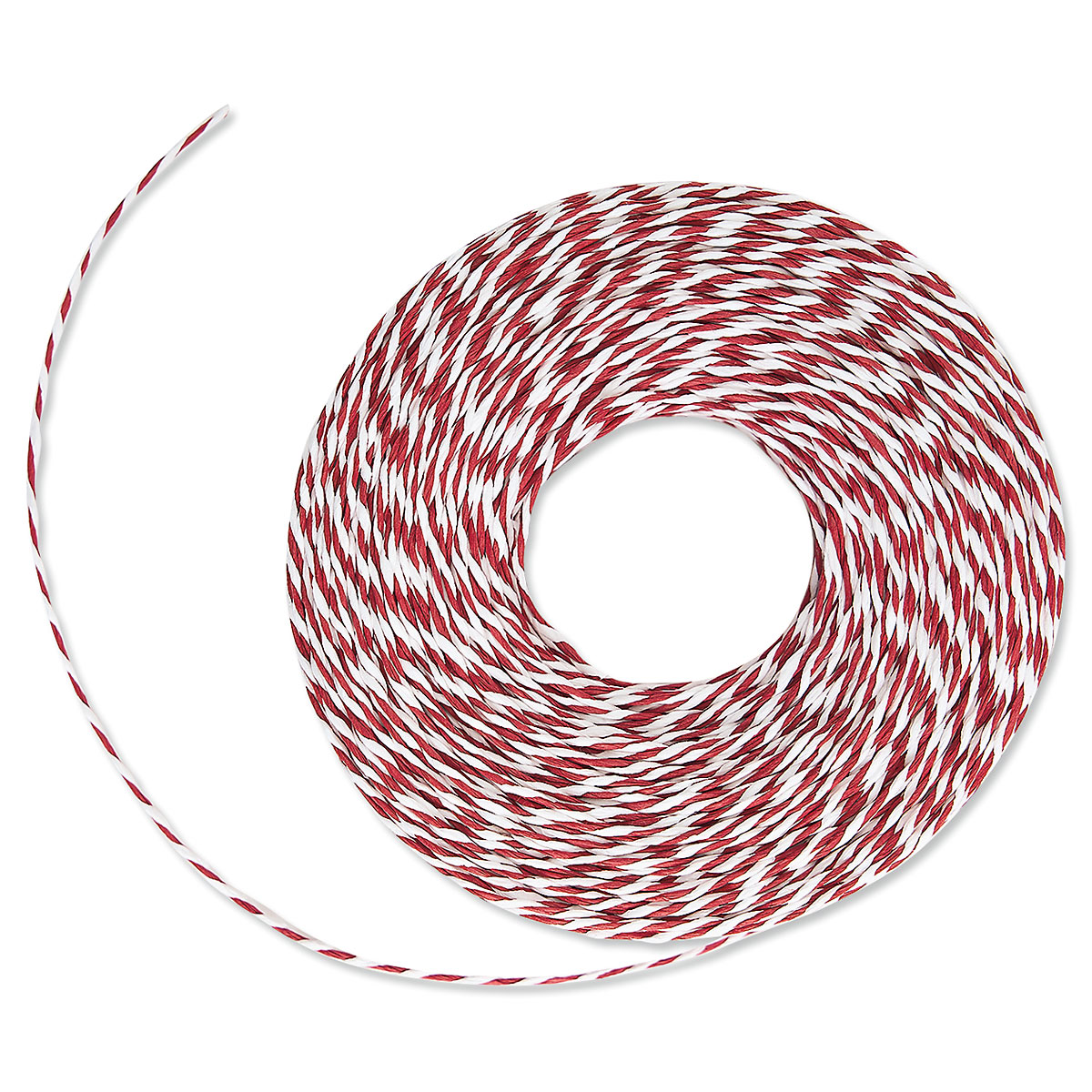 Red & White Twisted Paper Cord - Set of 2 | Current Catalog