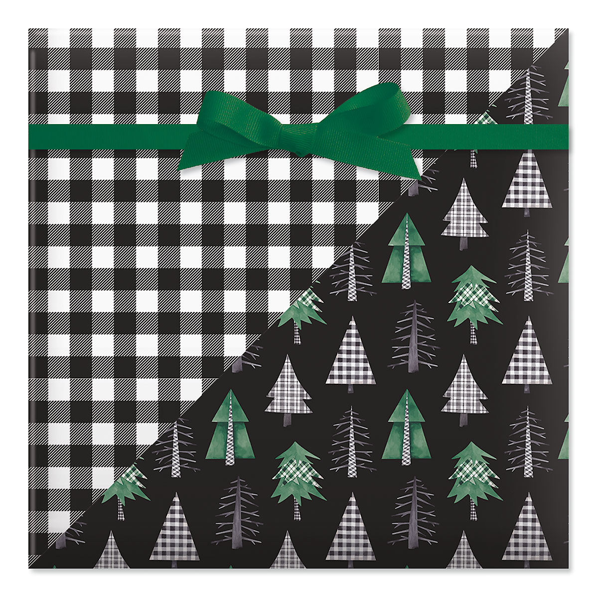 Christmas Tree Farm Double-Sided Jumbo Rolled Gift Wrap | Current Catalog