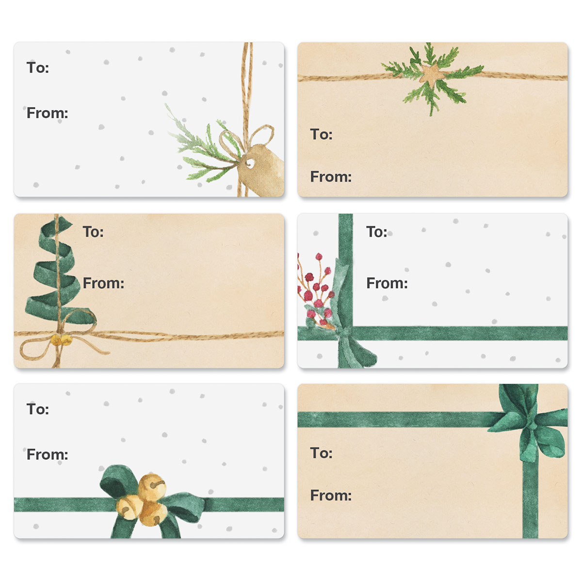 Green Elegance To/From Labels - BOGO | Current Catalog