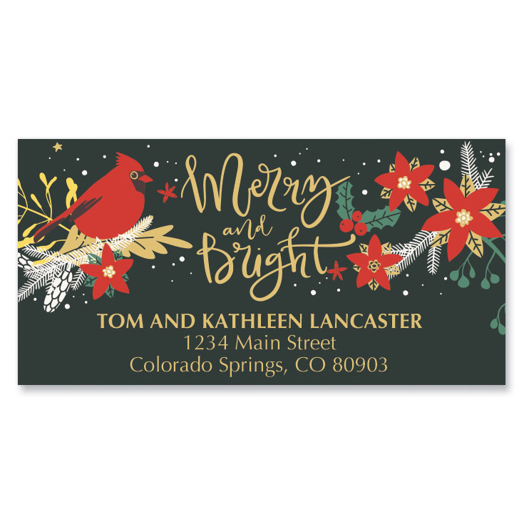 Merry & Bright Deluxe Address Labels - BOGO | Current Catalog