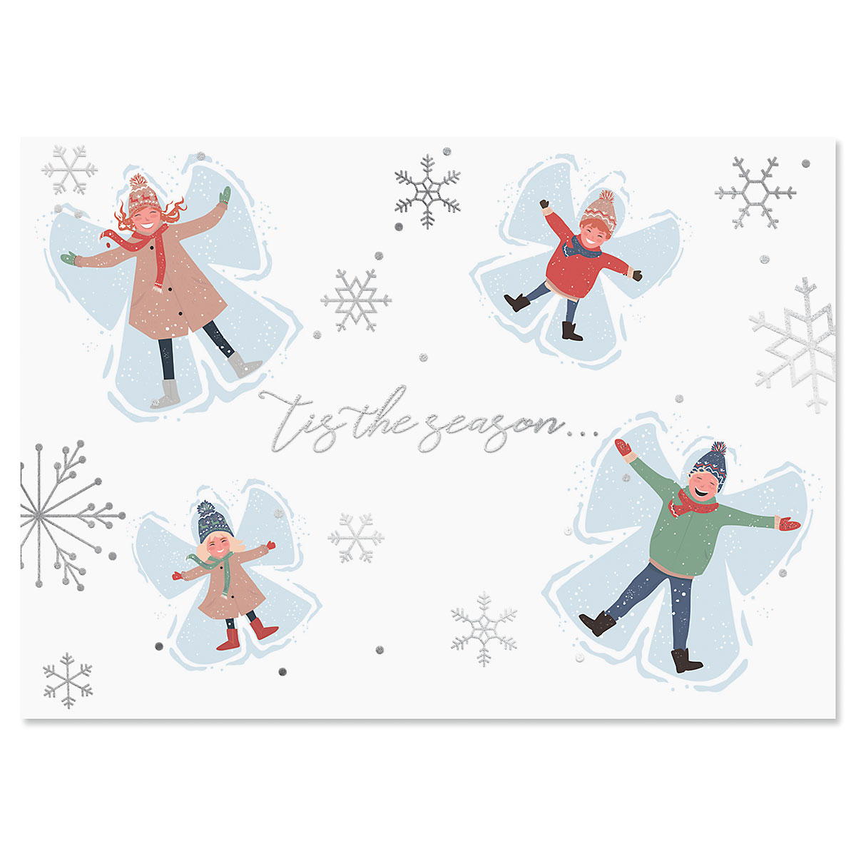 Snow Angels Deluxe Foil Christmas Cards | Current Catalog