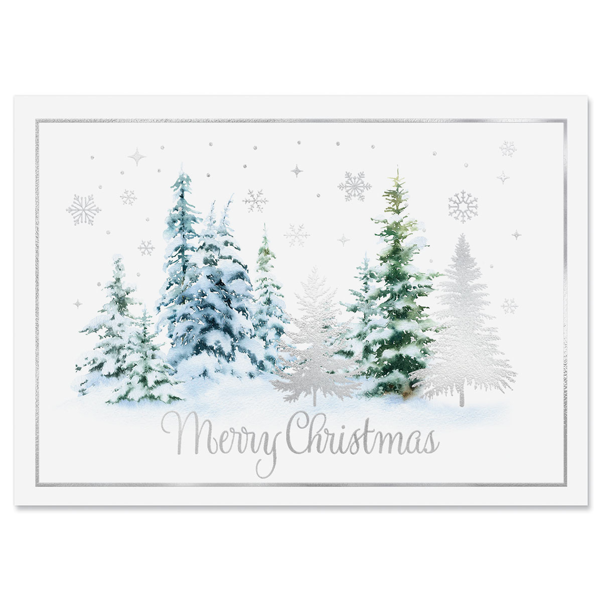 Sparkling Night Deluxe Foil Christmas Cards | Current Catalog