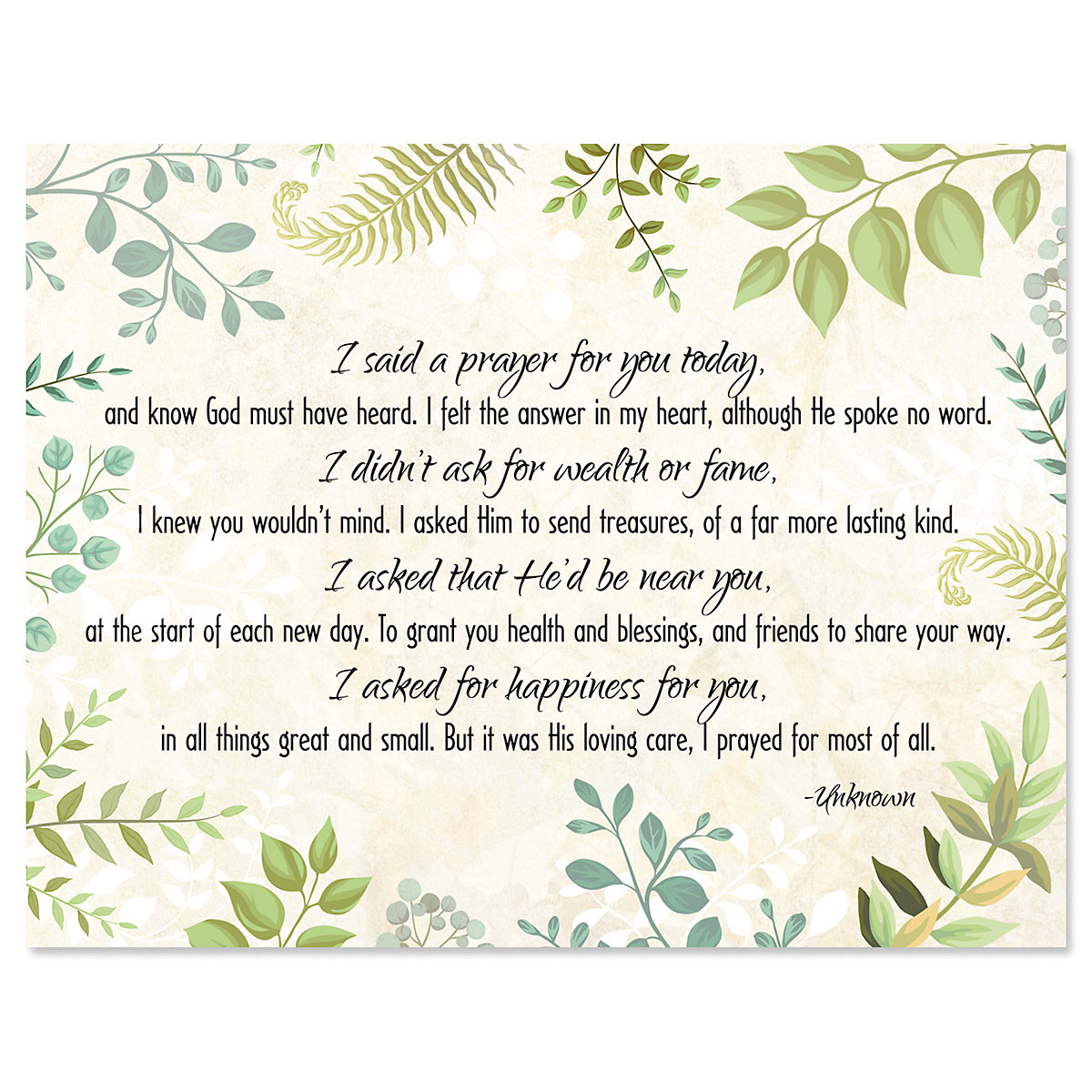 Said A Prayer Fern Note Cards | Current Catalog