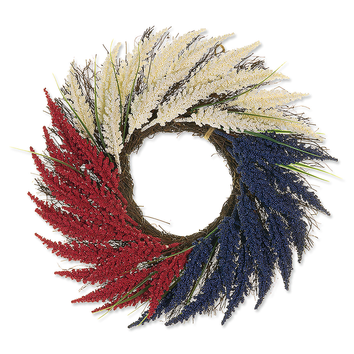 Red, White, and Blue Heather Wreath | Current Catalog