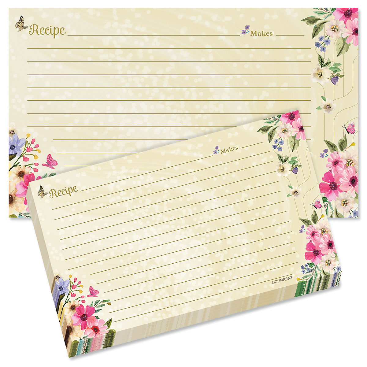 Floral Butterfly Recipe Cards | Current Catalog