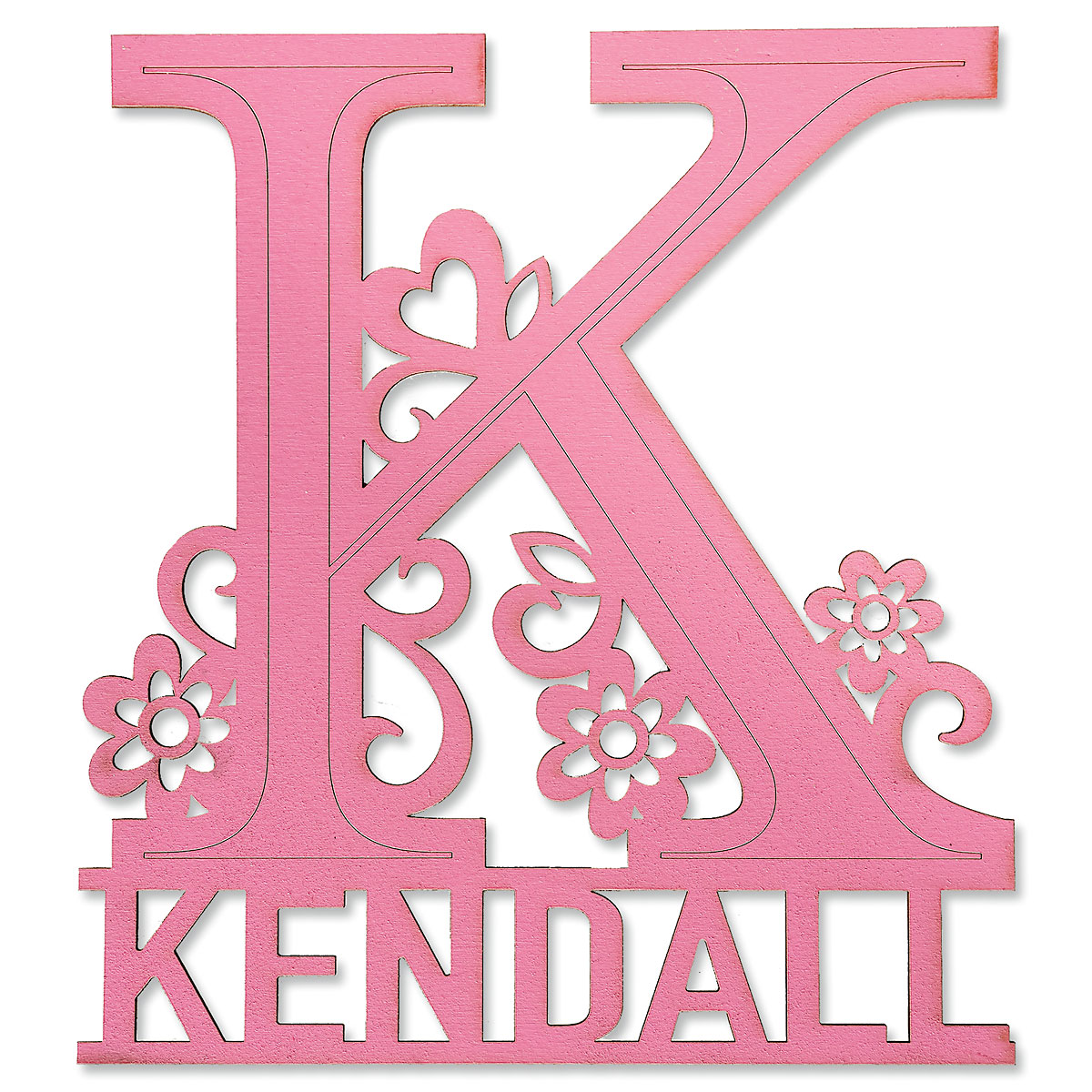 Pink Name & Initial Personalized Plaque | Current Catalog