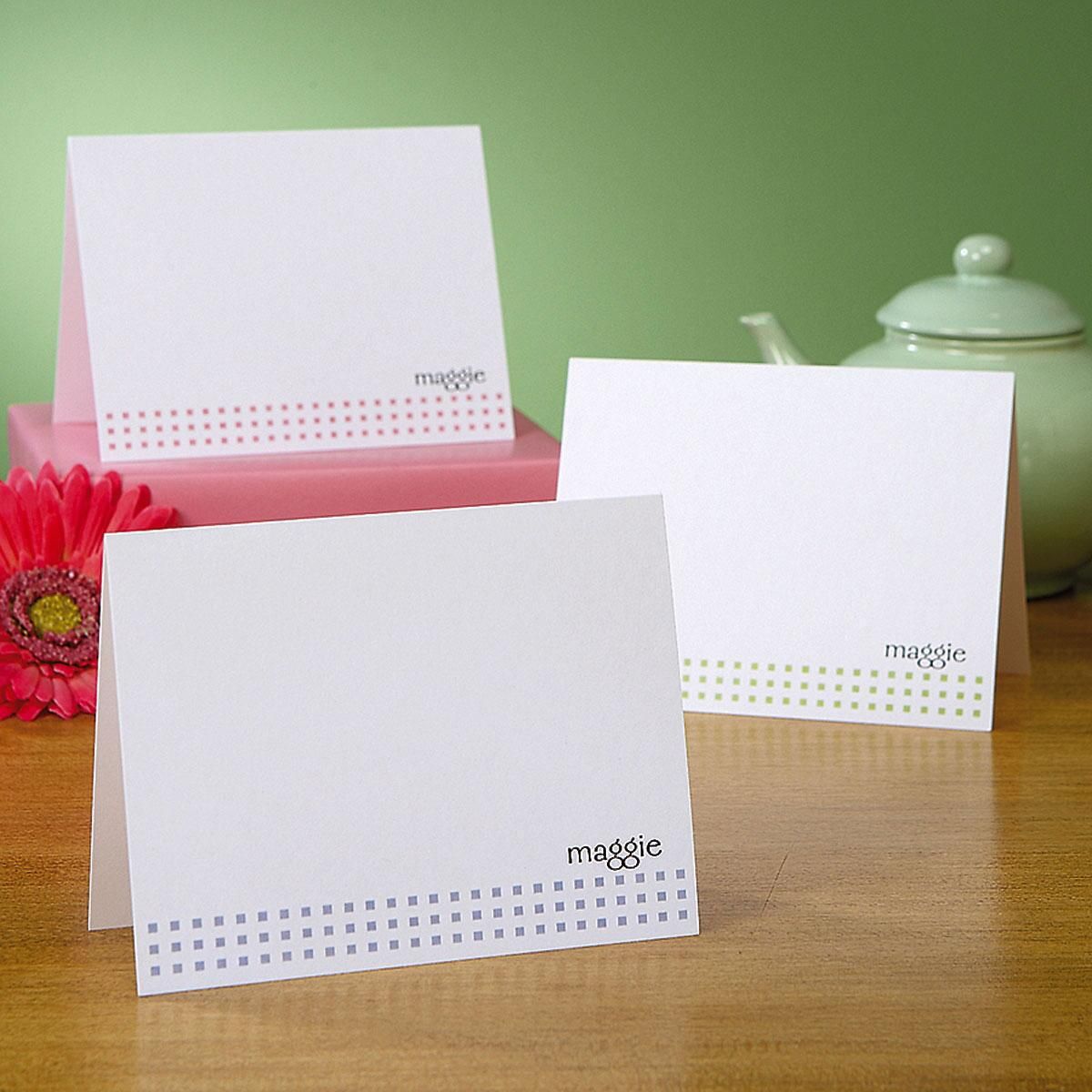 Mini Square Personalized Note Cards (3 Colors) | Current Catalog