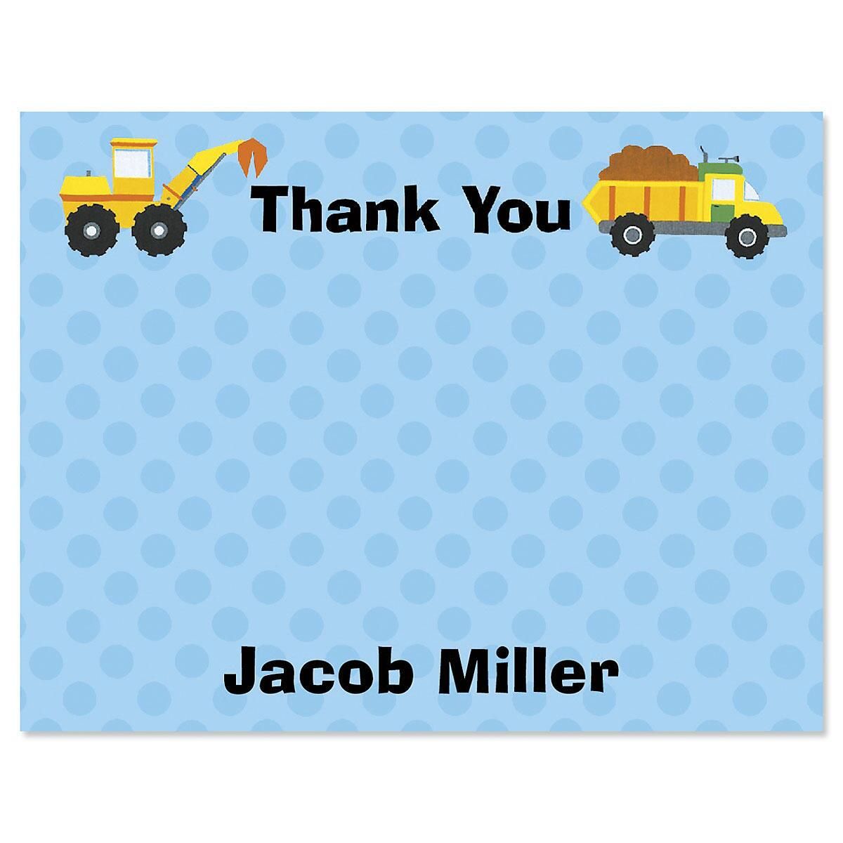 Construction Personalized Thank You Cards | Current Catalog