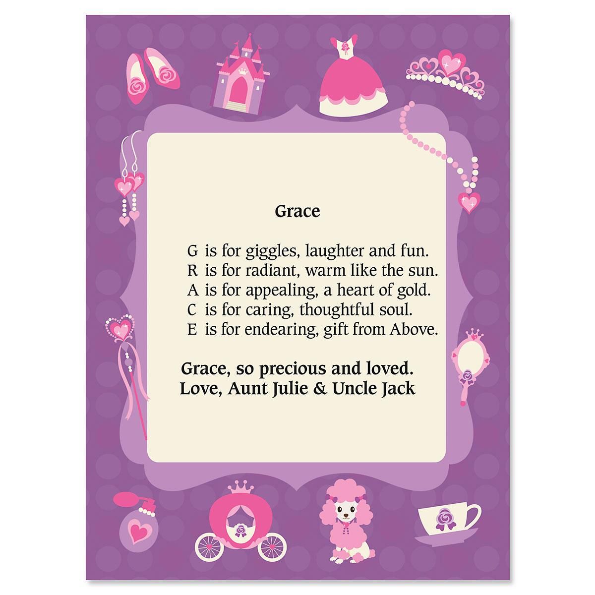 Princess Name Poem Print | Current Catalog