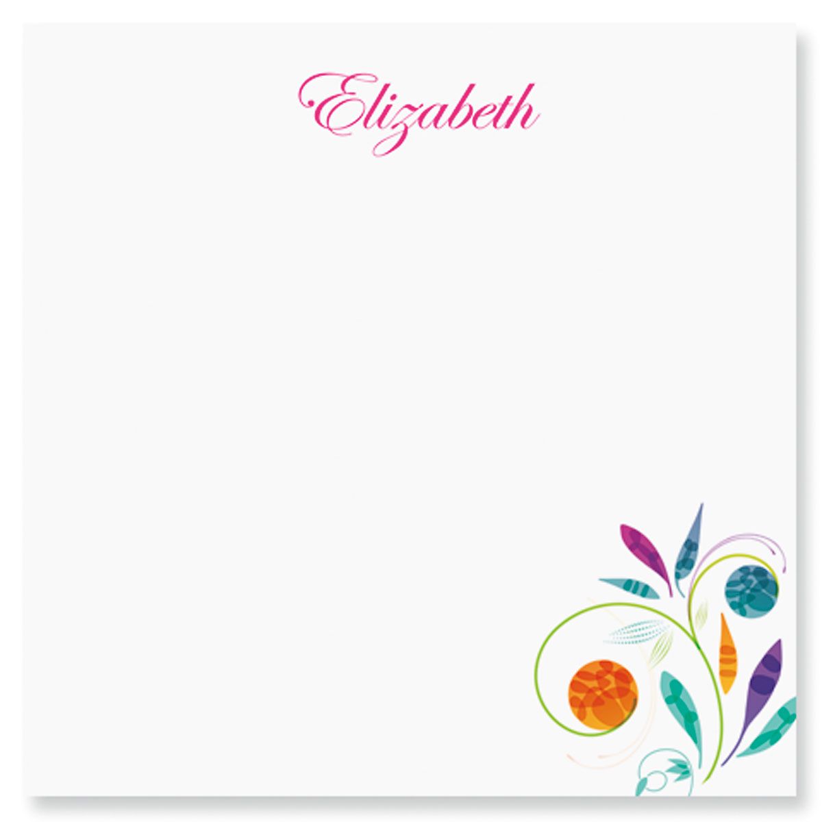 Color Swirl Personalized Notepad Set | Current Catalog