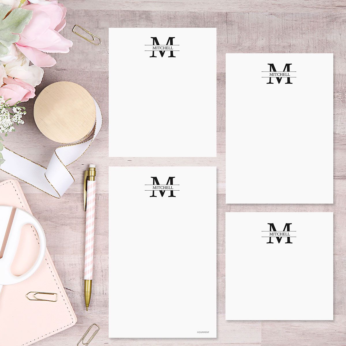 Front & Center Personalized Notepad Set | Current Catalog