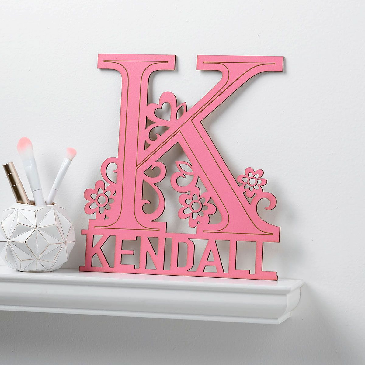 Pink Name & Initial Personalized Plaque | Current Catalog