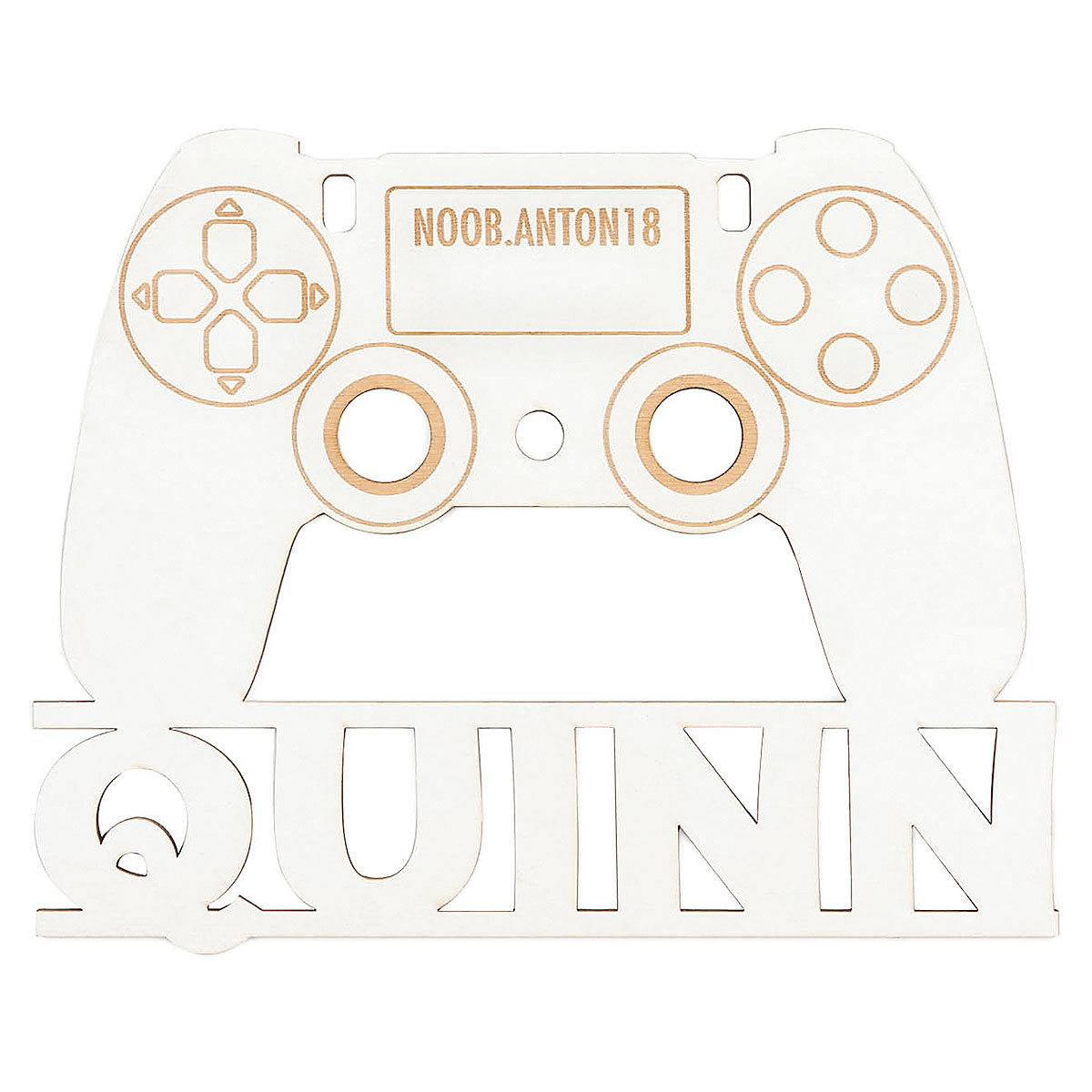 White Gaming Controller Personalized Wood Plaque | Current Catalog