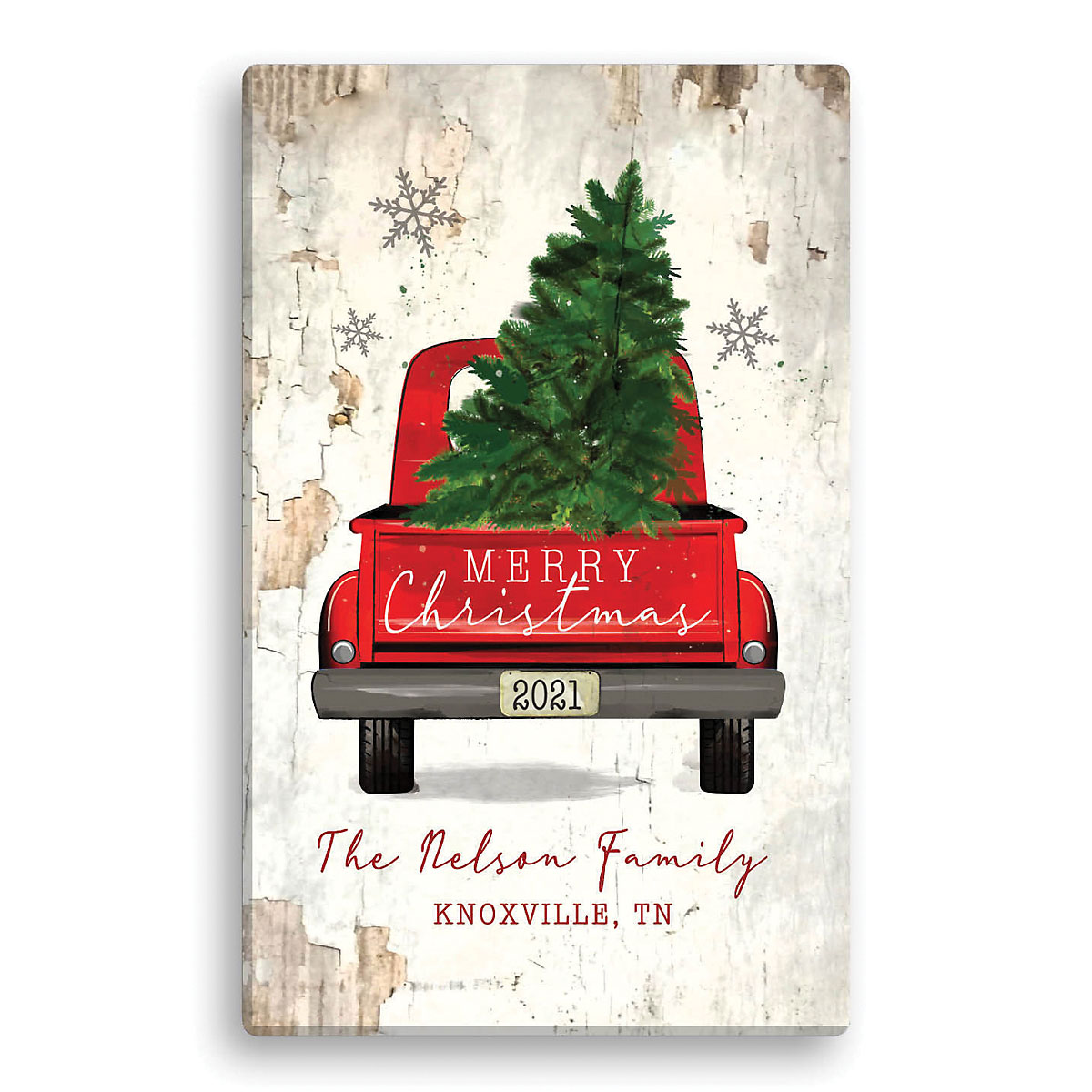 Christmas Personalized Red Truck Canvas | Current Catalog