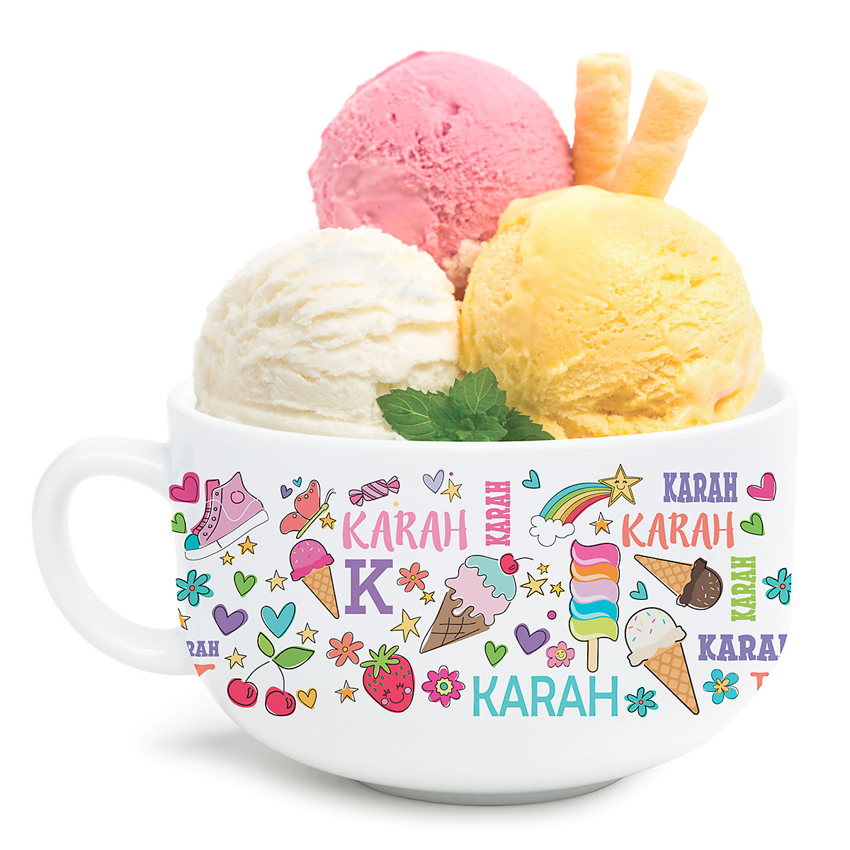 Girl Personalized Ice Cream Bowl | Current Catalog