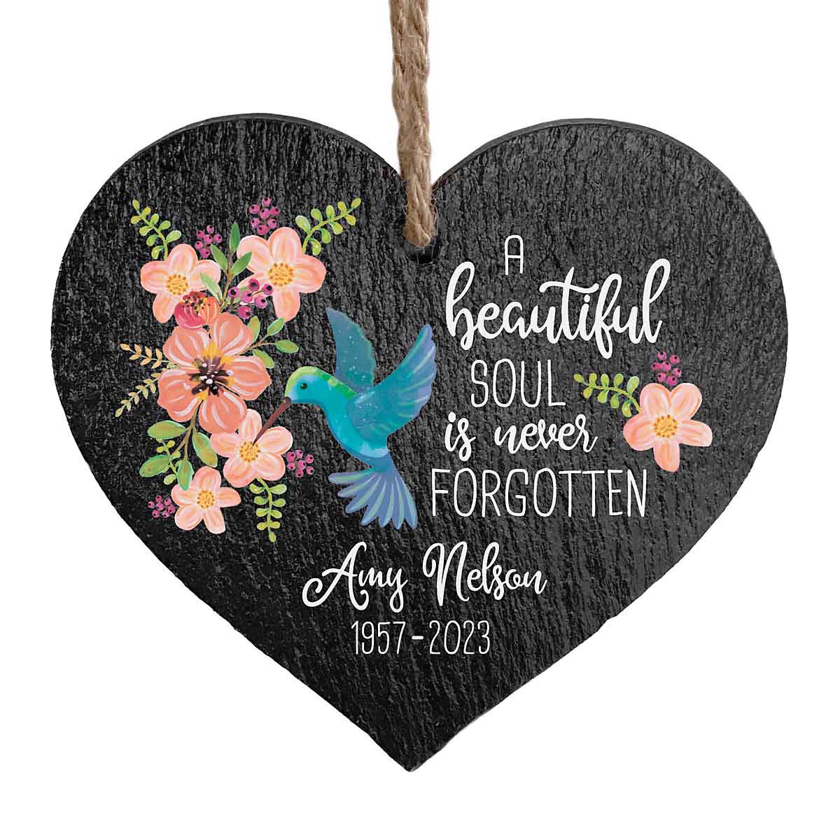 A Beautiful Soul Personalized Hanging Slate Heart | Current Catalog