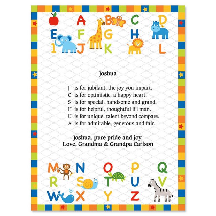 Alphabet Name Poem Print | Current Catalog