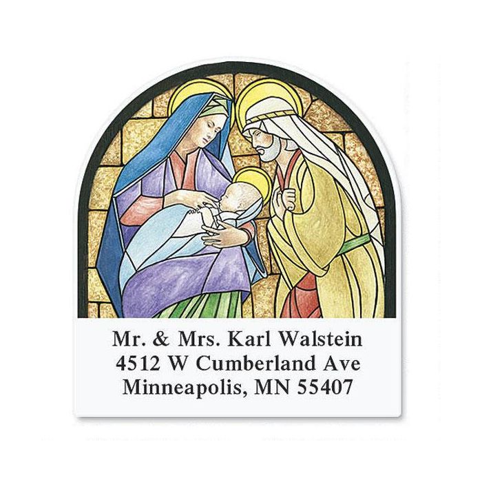 Stained Glass Diecut Address Labels | Current Catalog