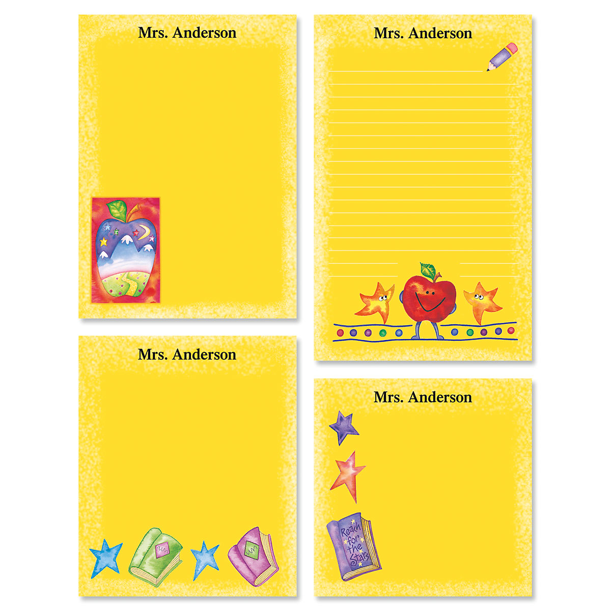 Teacher Personalized Yellow Notepad Set | Current Catalog
