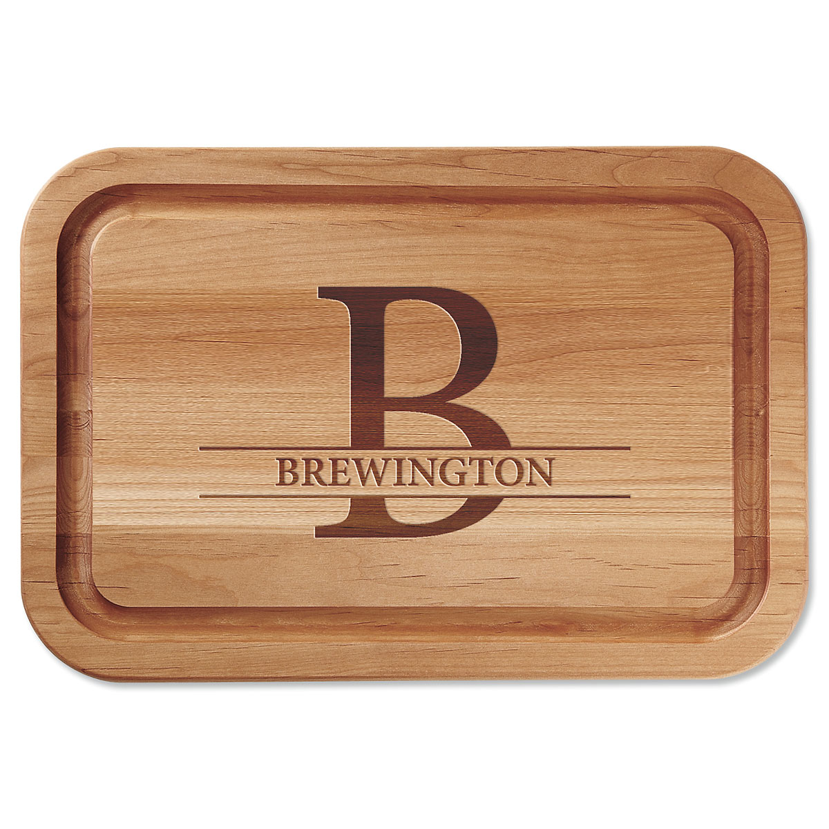 Large Initial Engraved Wood Cutting Board | Current Catalog