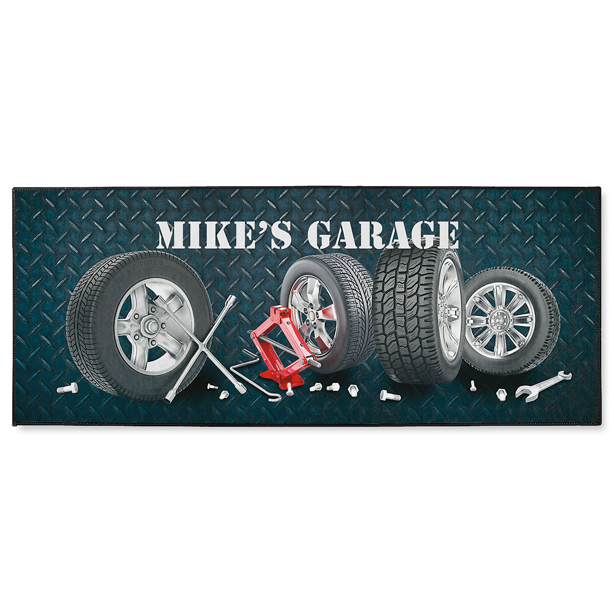 Double-Width Personalized Garage Doormat | Current Catalog