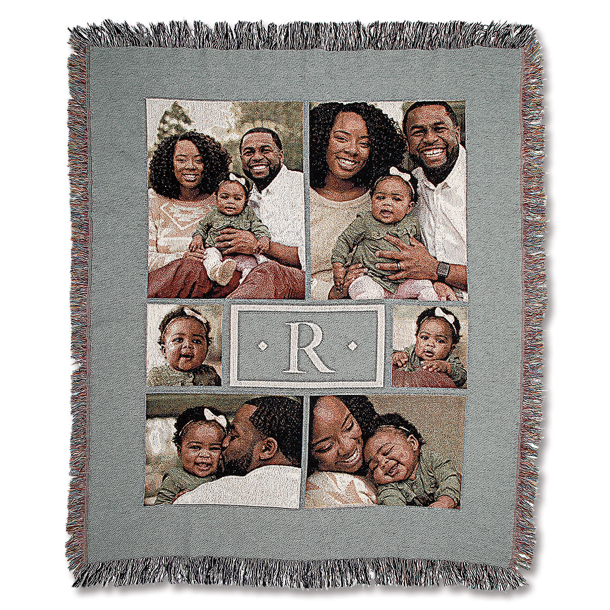 Woven Monogram Photo Throw | Current Catalog