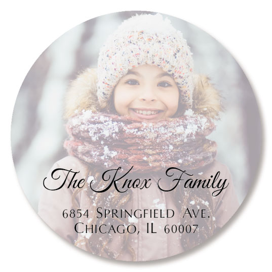 Personalized Full Photo Round Address Label | Current Catalog