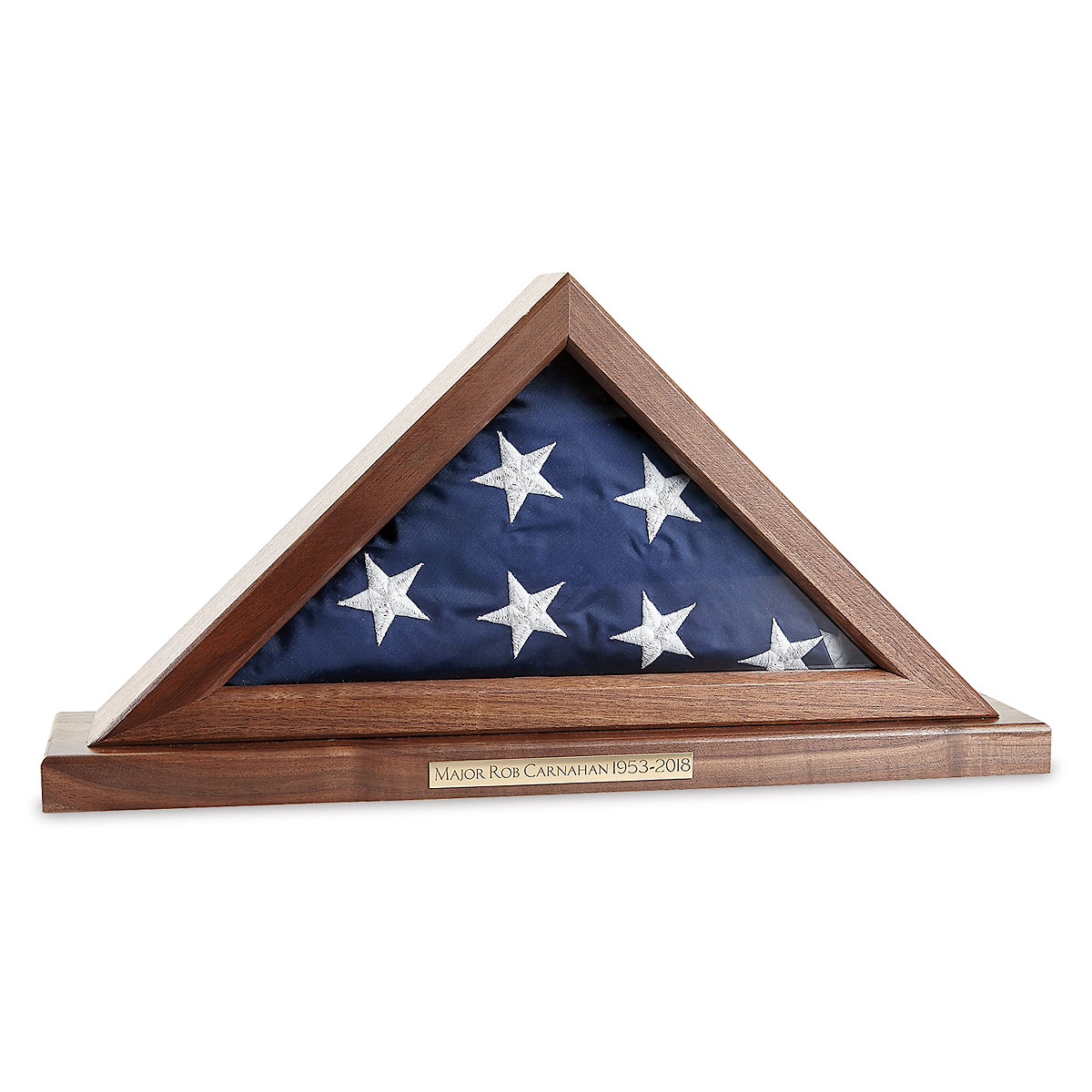 Walnut Flag Personalized Display Case | Current Catalog