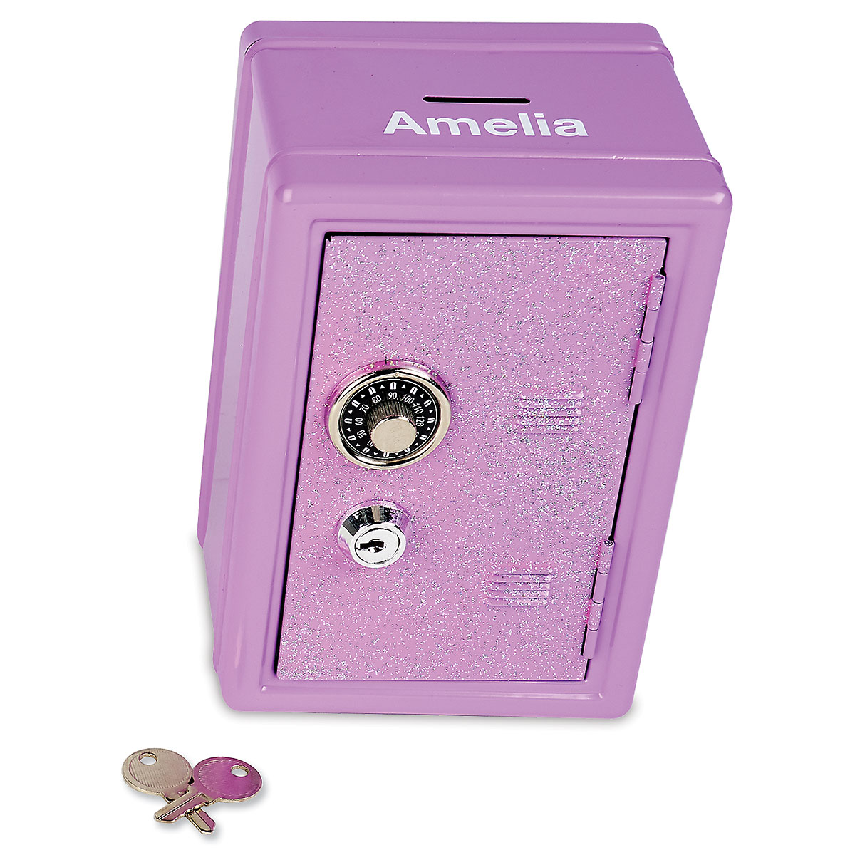Personalized Purple Glitter Locker Safe Bank | Current Catalog