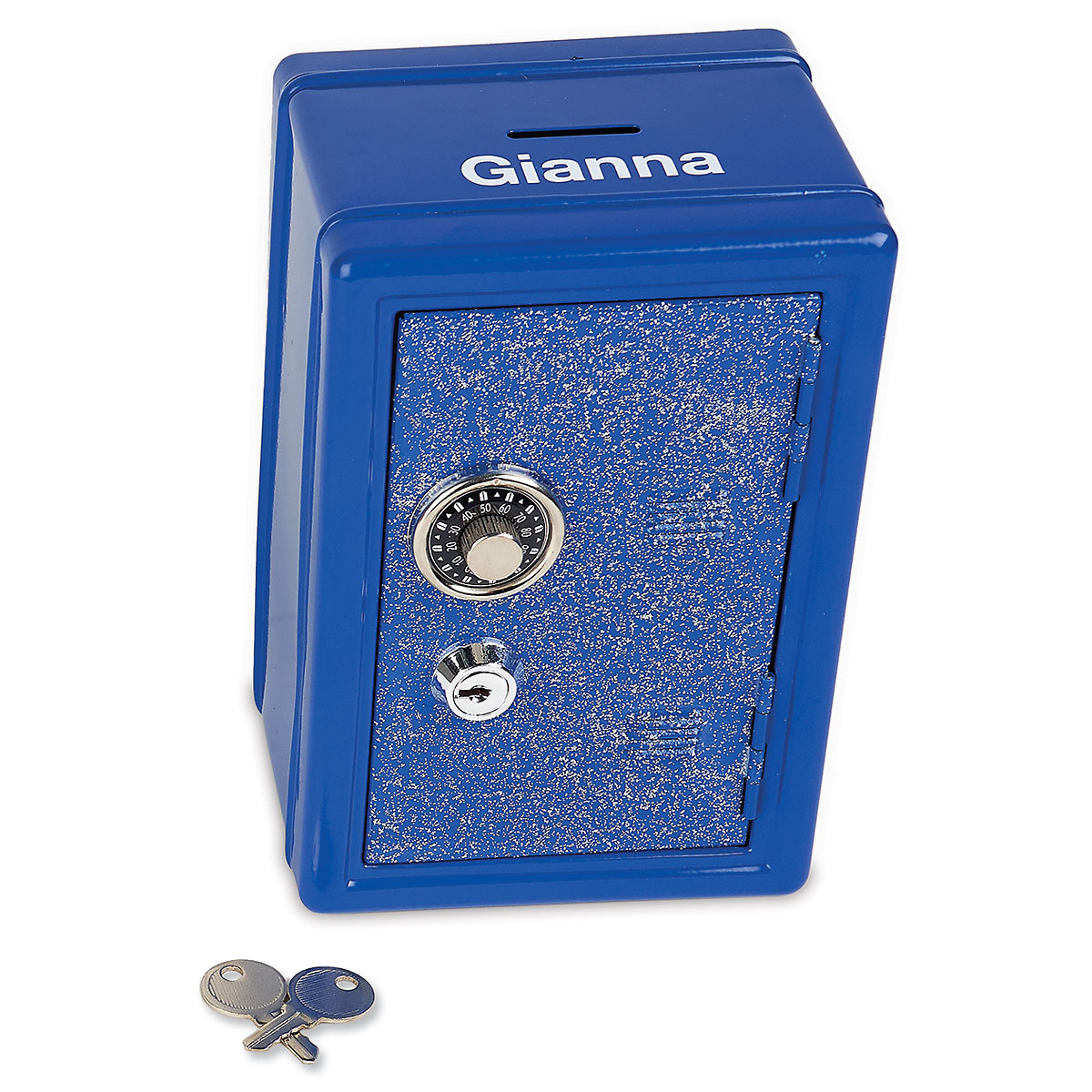 Personalized Blue Glitter Locker Safe Bank | Current Catalog