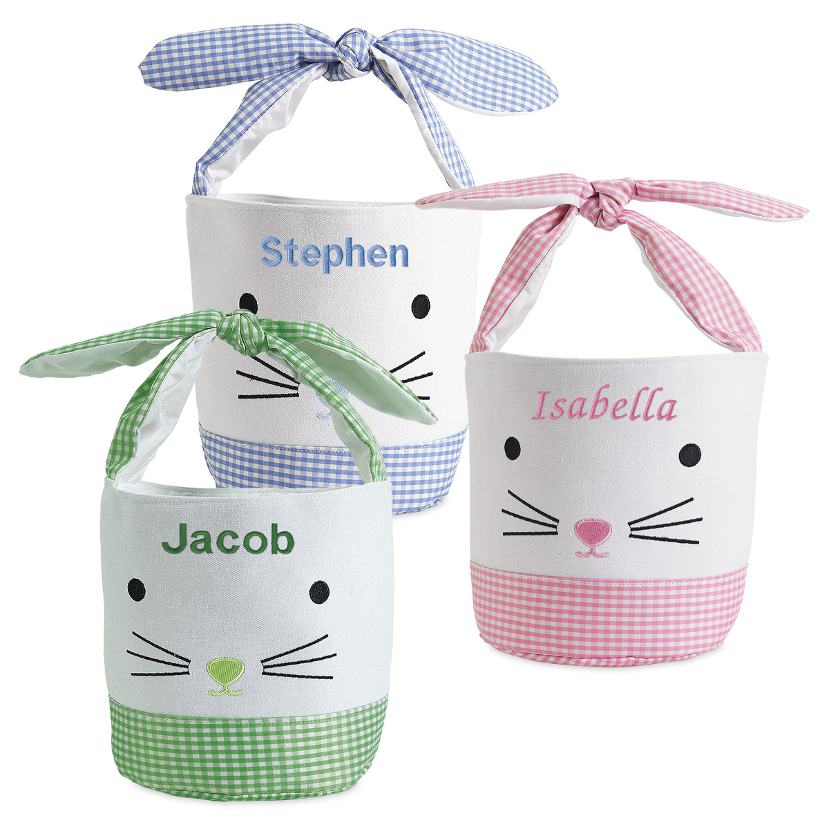 Gingham Personalized Easter Baskets | Current Catalog