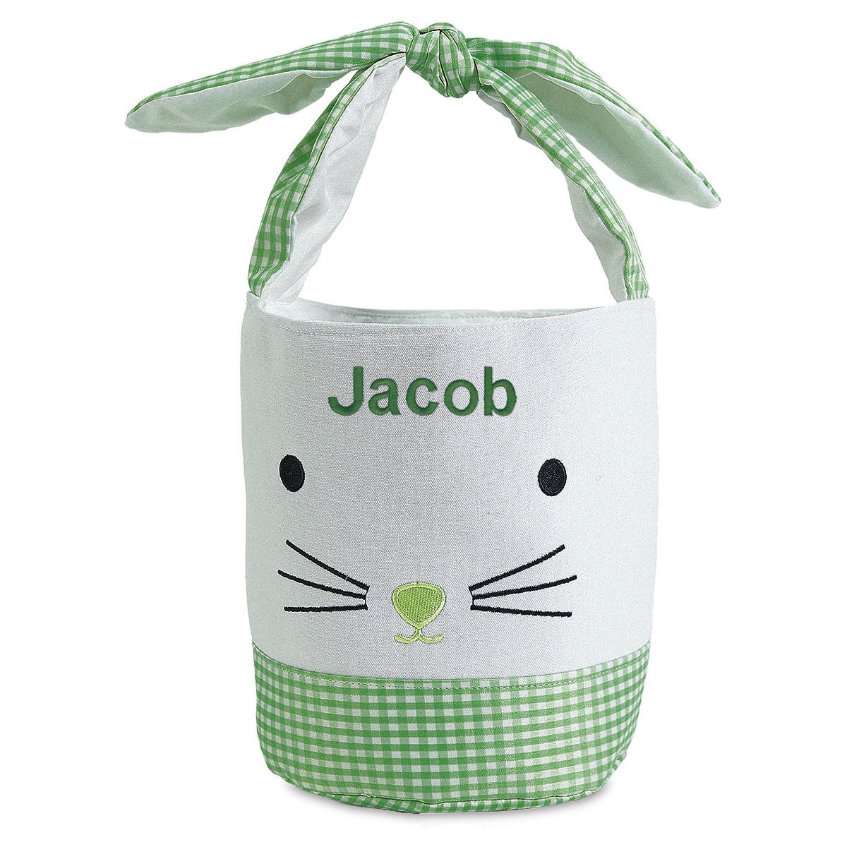 Green Gingham Personalized Easter Basket | Current Catalog
