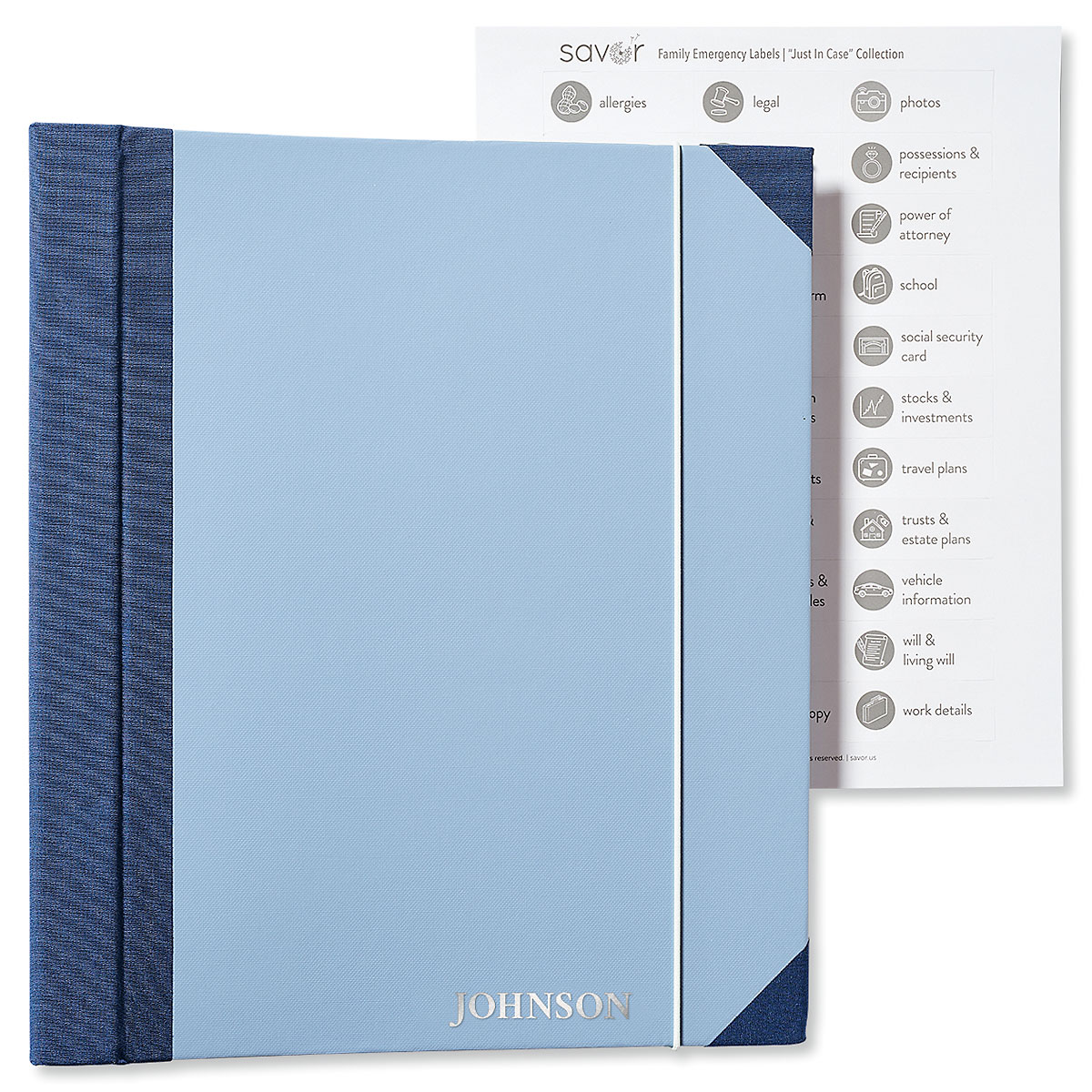 Family Emergency Personalized Binder | Current Catalog