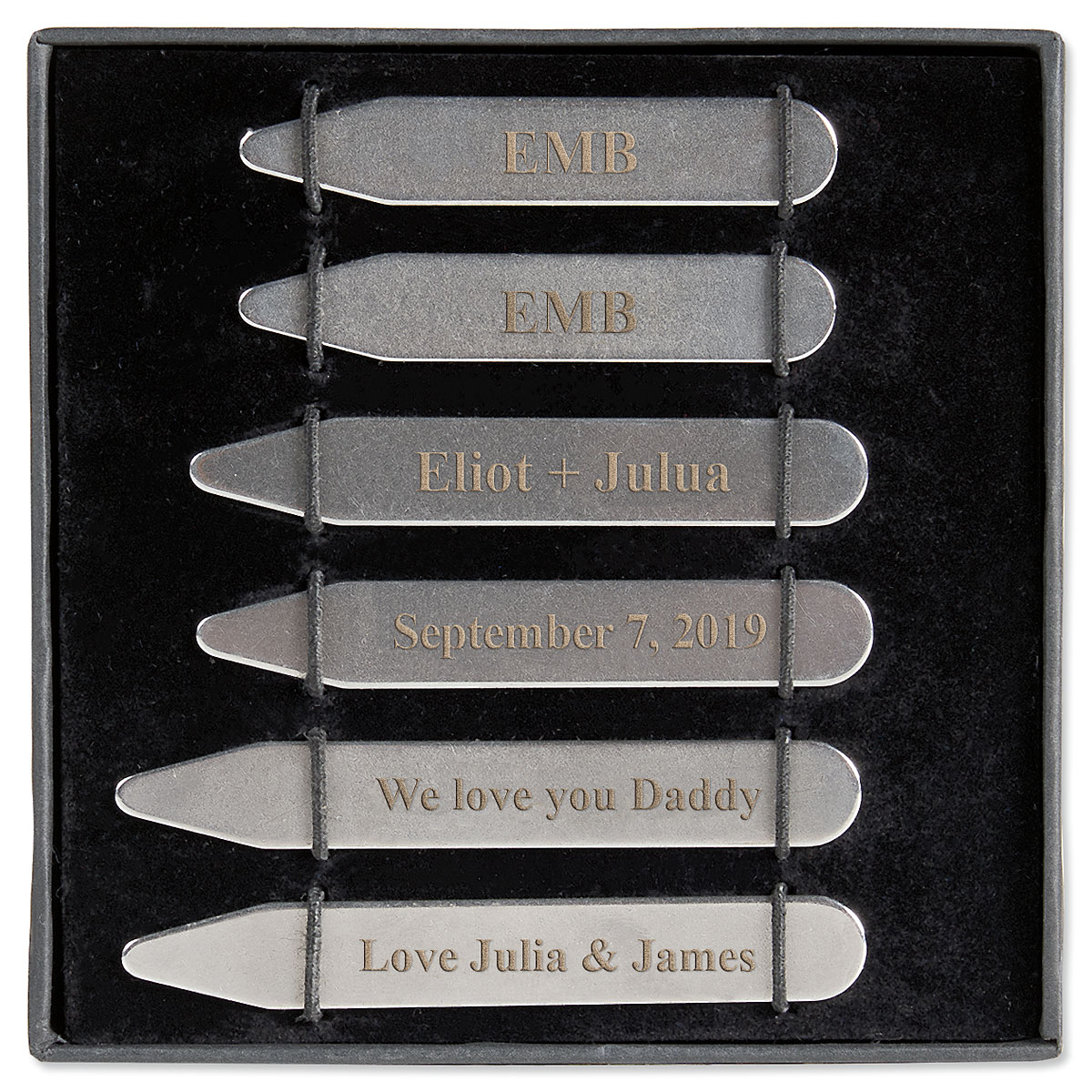 Monogrammed Collar Stay Set | Current Catalog