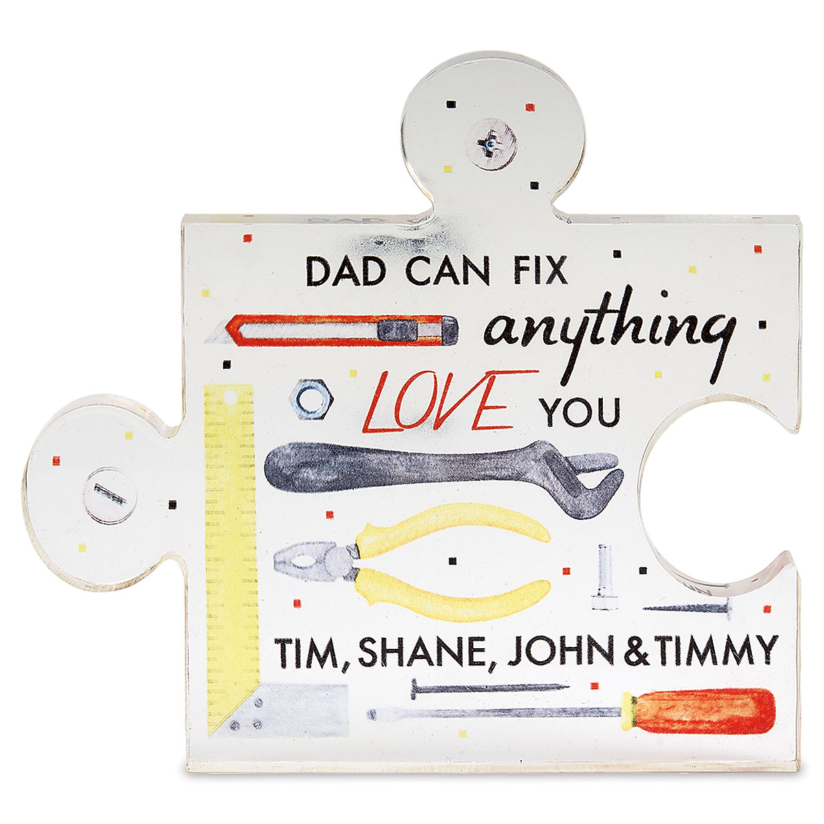 Father's Day Personalized Puzzle Piece - 5 Lines | Current Catalog