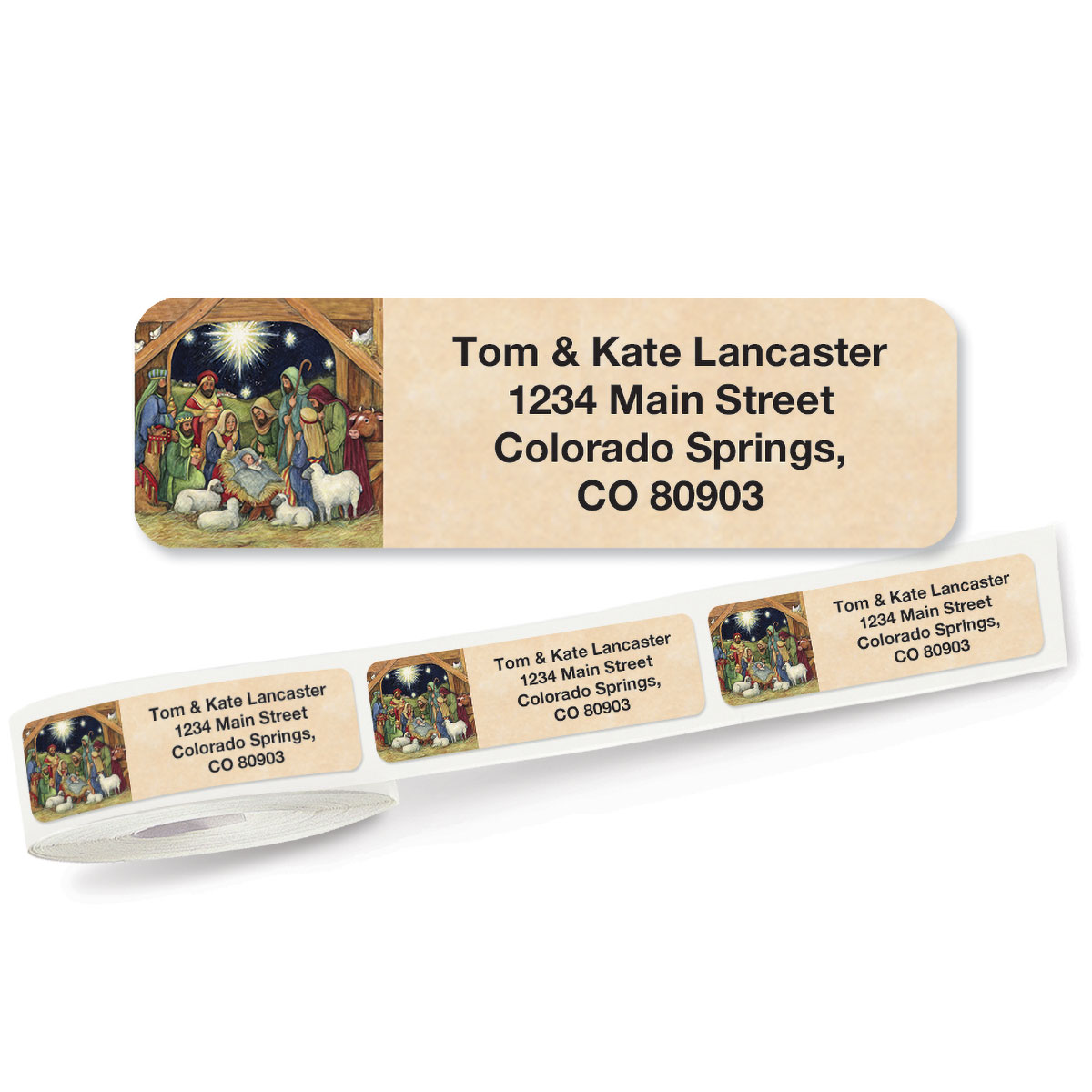 Nativity Rolled Address Labels | Current Catalog