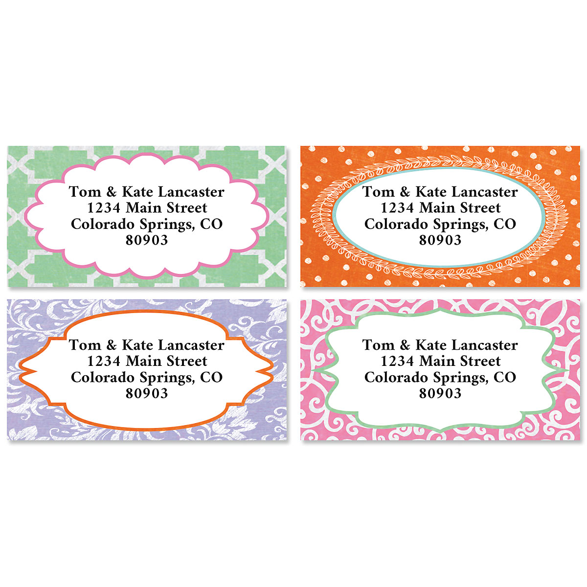 Cheerful Colors Border Address Label | Current Catalog