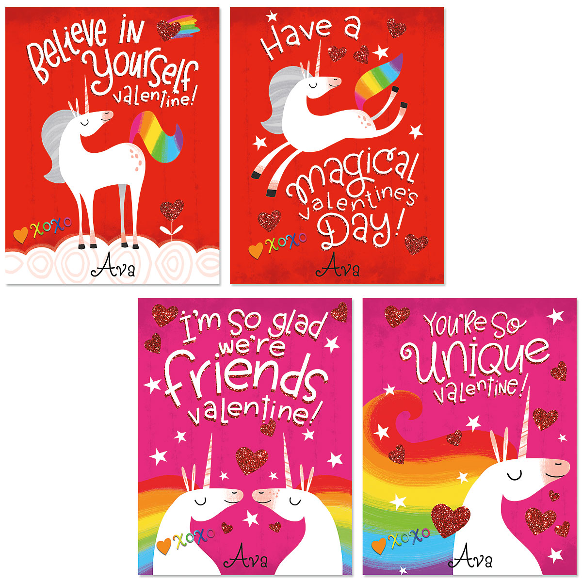 Personalized Unicorn Love Valentines | Current Catalog