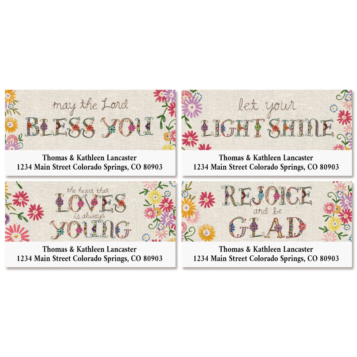 Hand Stitch Deluxe Address Labels | Current Catalog
