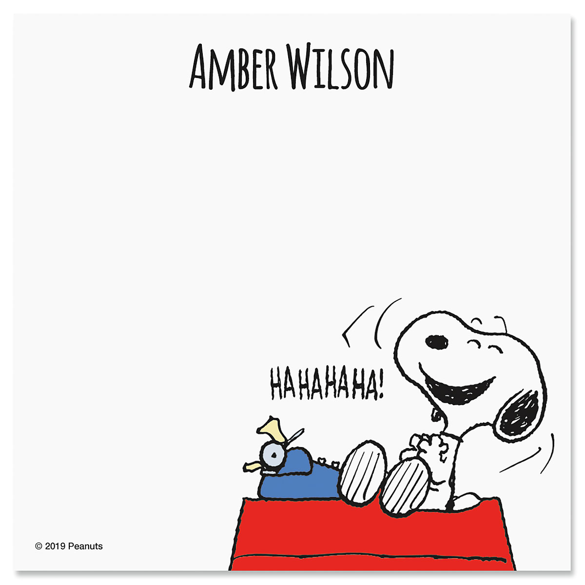 Snoopy's Typewriter Personalized Note Sheets in a Cube Refill | Current ...