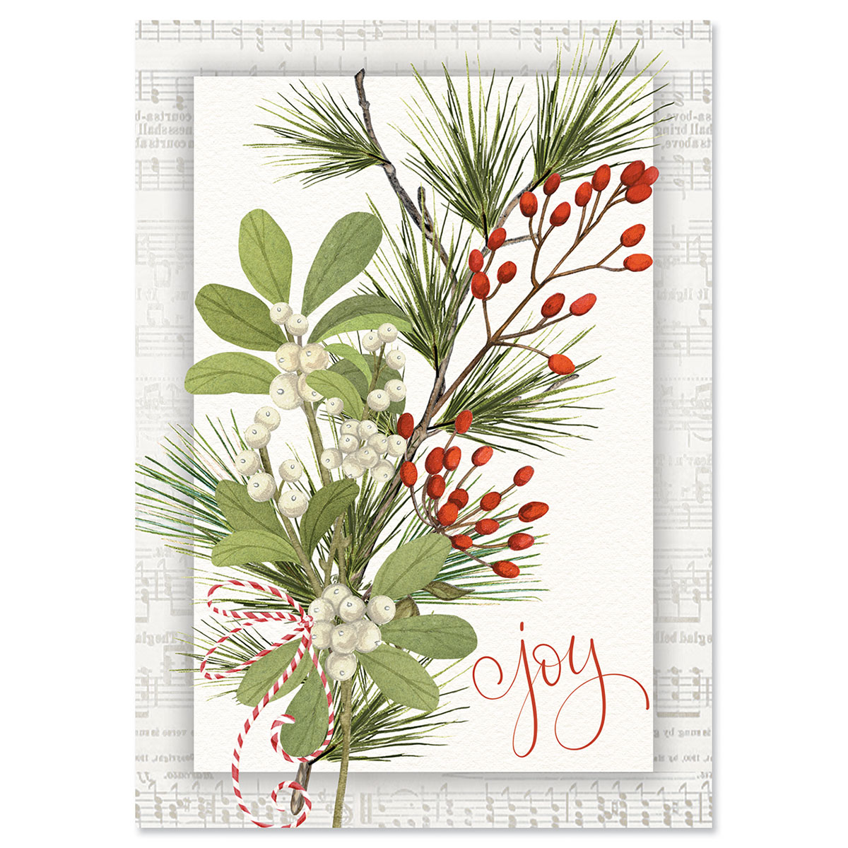 Christmas Greenery Religious Christmas Cards | Current Catalog