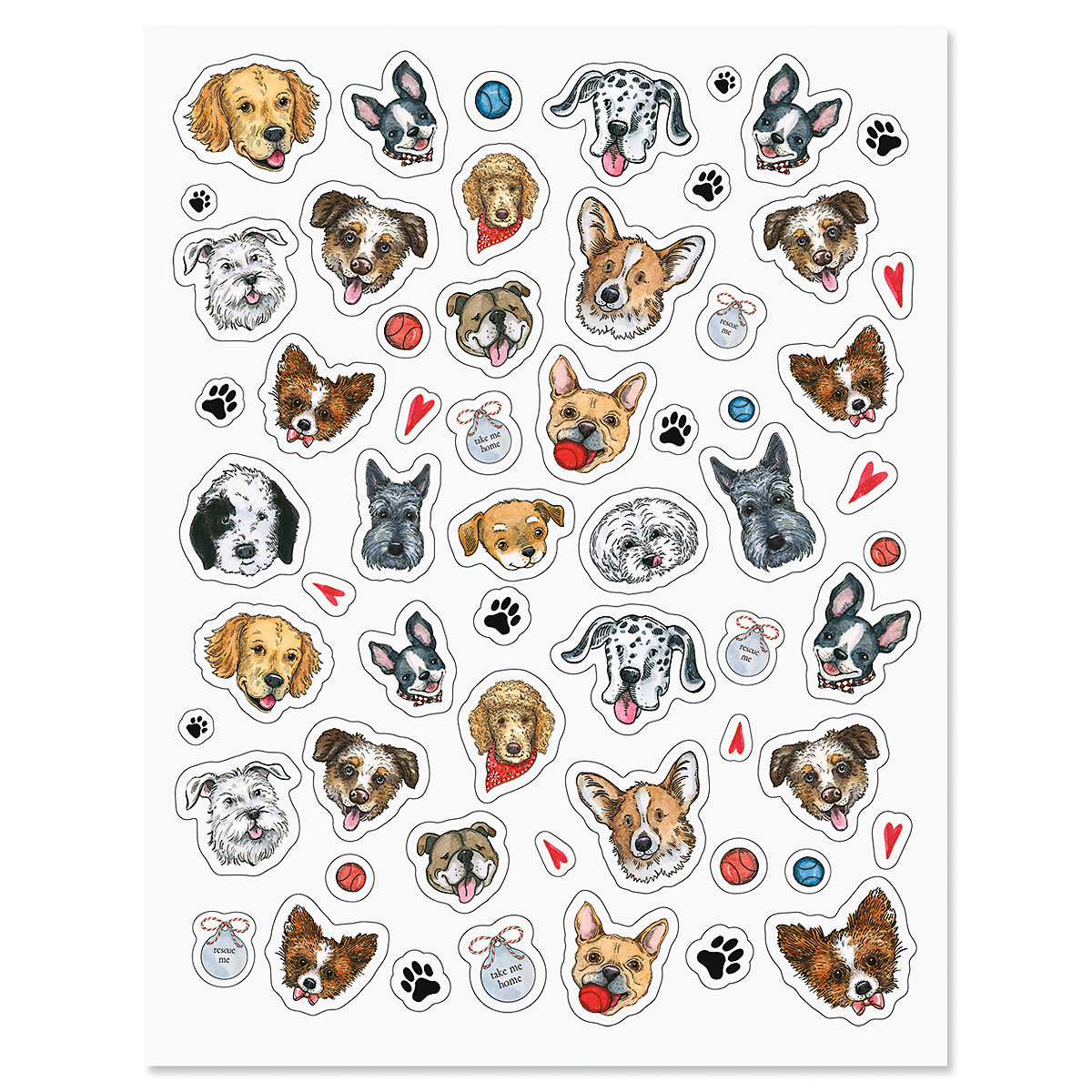 Dog Heads Stickers - BOGO | Current Catalog