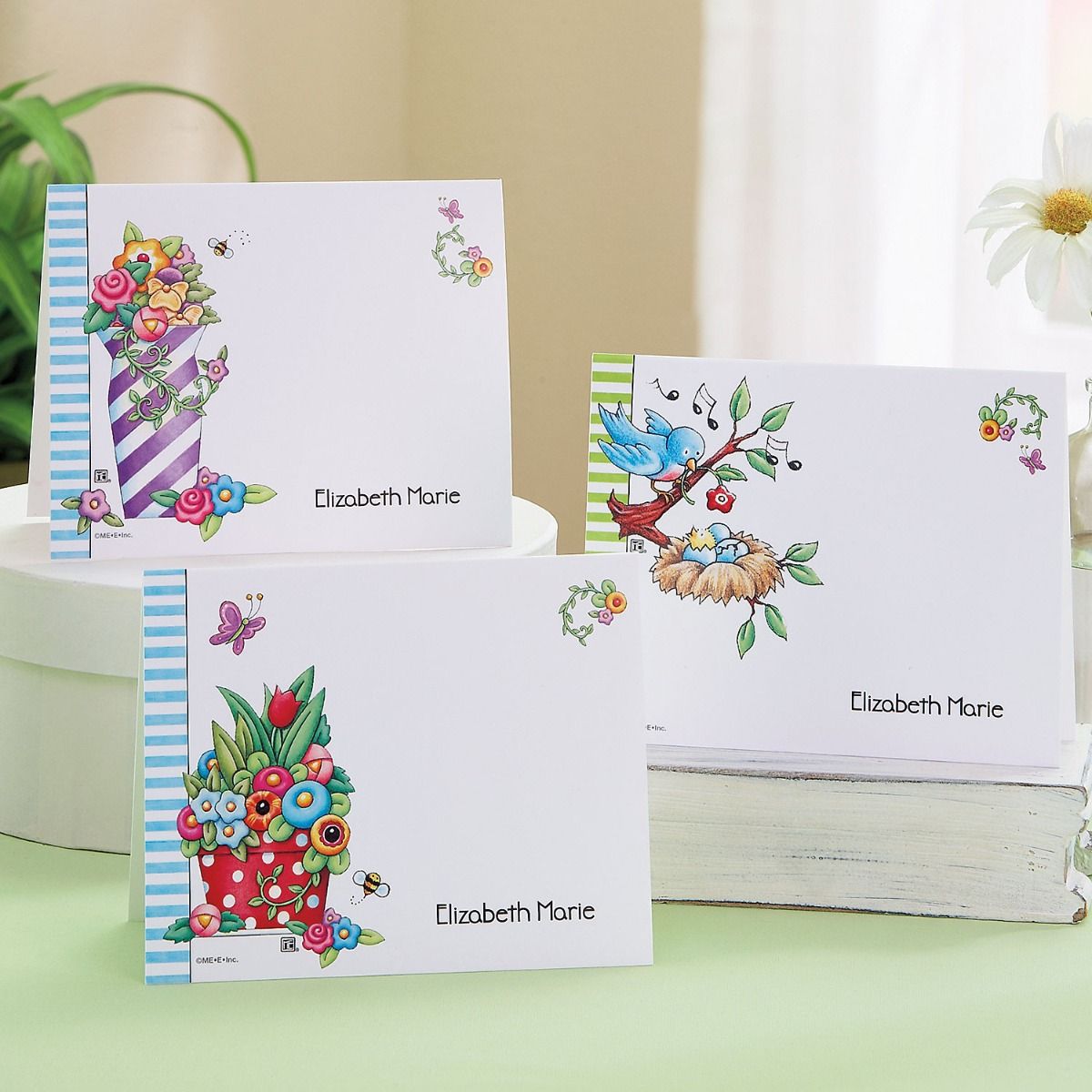 Mary Engelbreit® Floral Personalized Note Cards (3 Designs) | Current ...